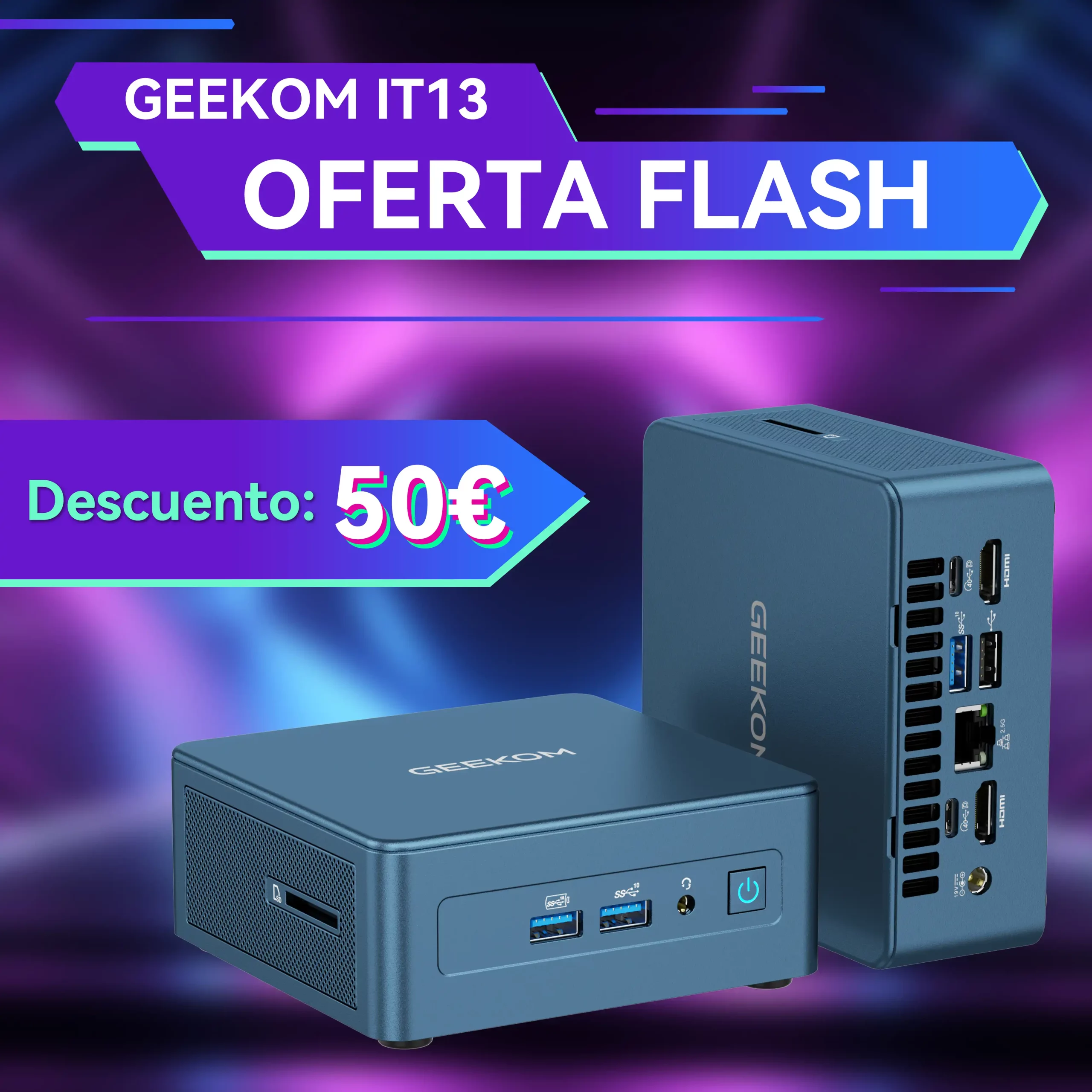 GEEKOM Mini IT13 Mini PC con Intel Core i9/i7 13ª Generación