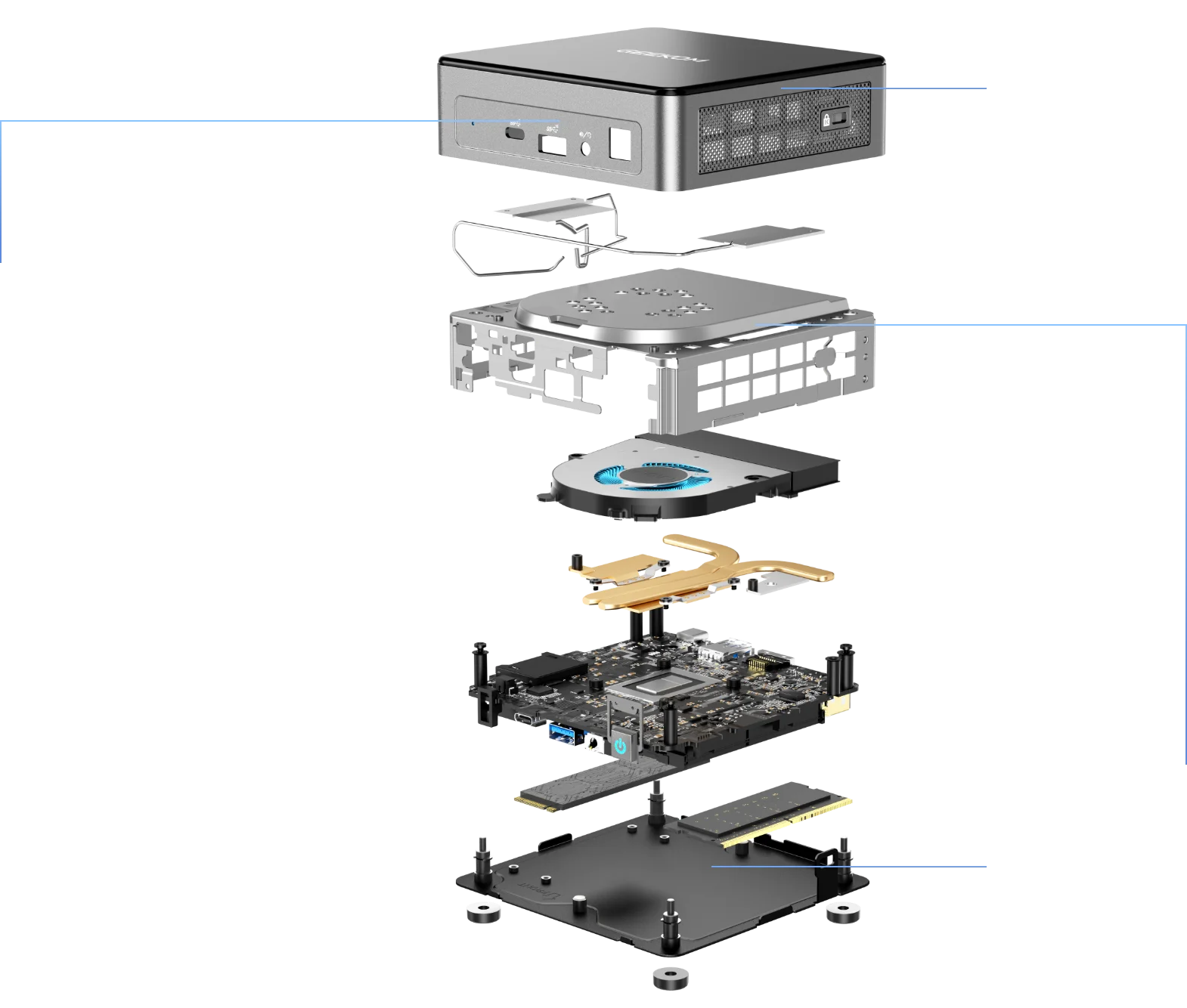 Mini PC PT7505 : GEEKOM Air12 con Intel® Pentium® Gold 7500