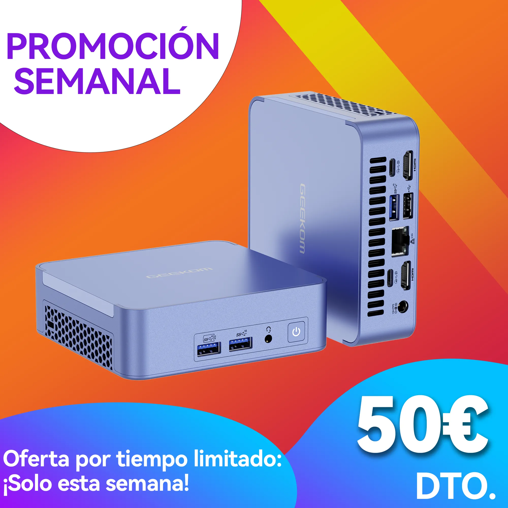 GEEKOM AX7 Pro Mini PC con AMD Ryzen™ 9 7940HS