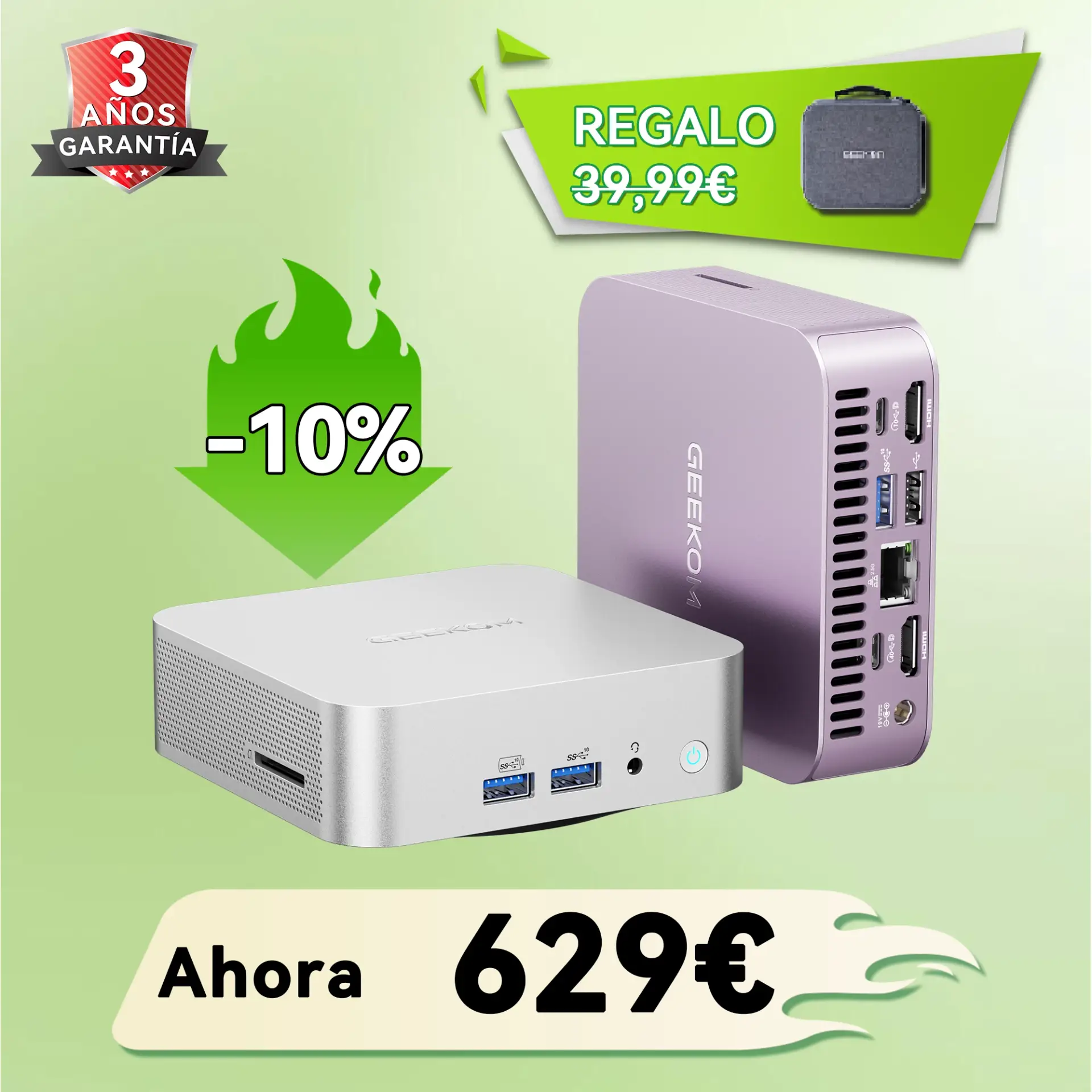 GEEKOM A6 Mini PC con AMD Ryzen 7 6800 y Radeon 680M
