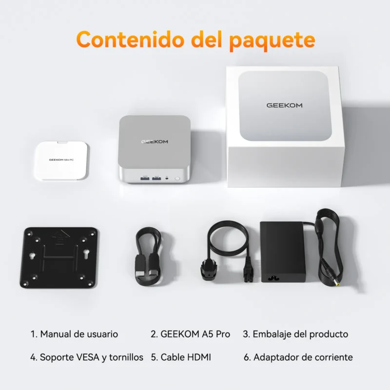 GEEKOM A5 Pro Mini PC Ryzen 5 7430U : Potencia y diseño compacto